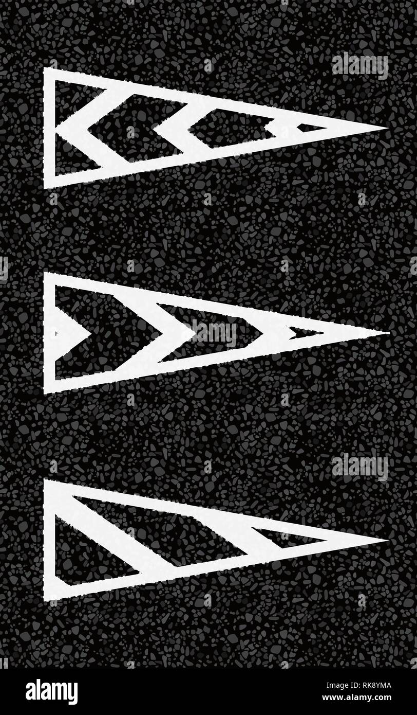 Road surface marking. Vector illustration. The texture of the asphalt ...