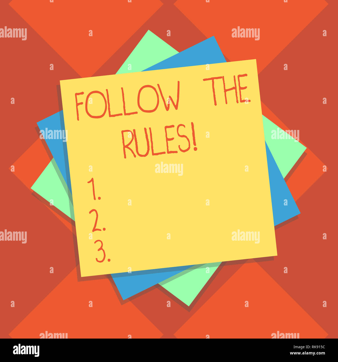 Handwriting text writing Follow The Rules. Concept meaning act in ...