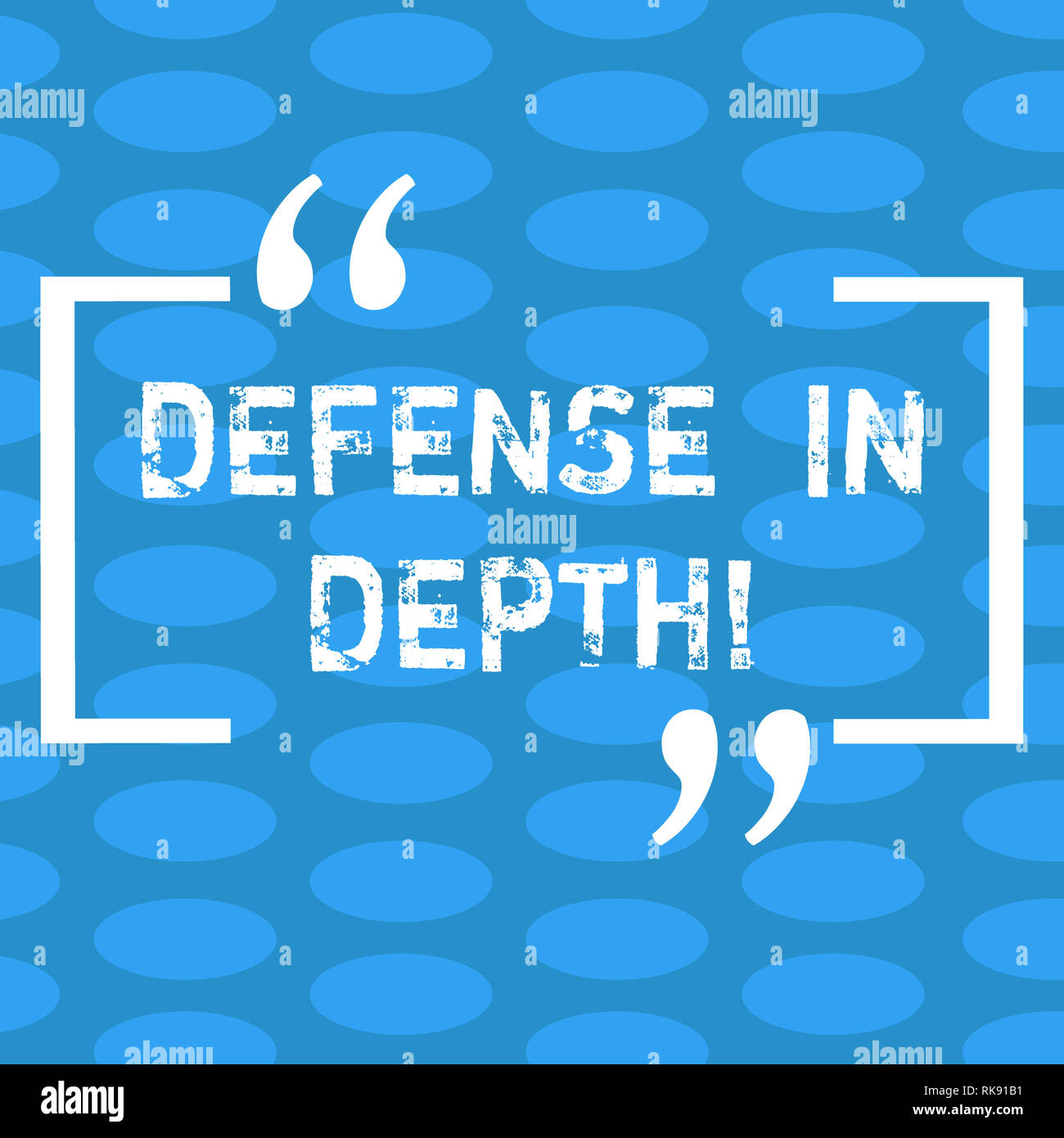 Handwriting text Defense In Depth. Concept meaning arrangement ...