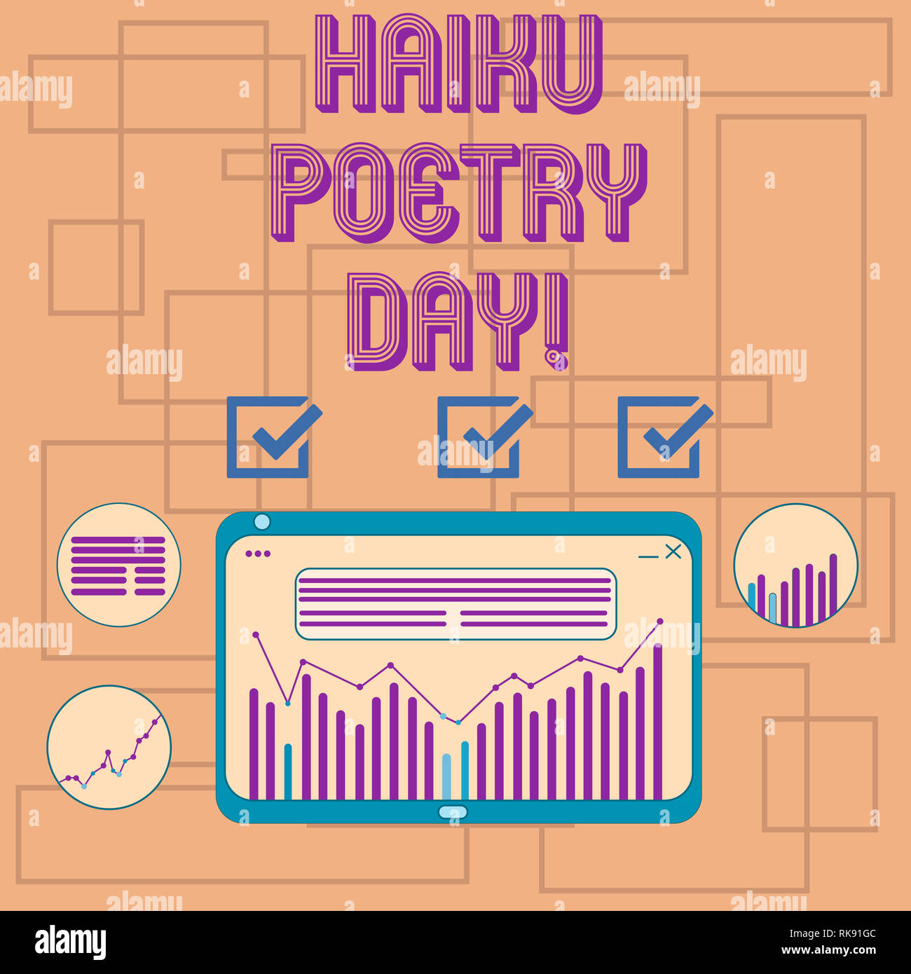 Text sign showing Haiku Poetry Day. Conceptual photo traditional form ...