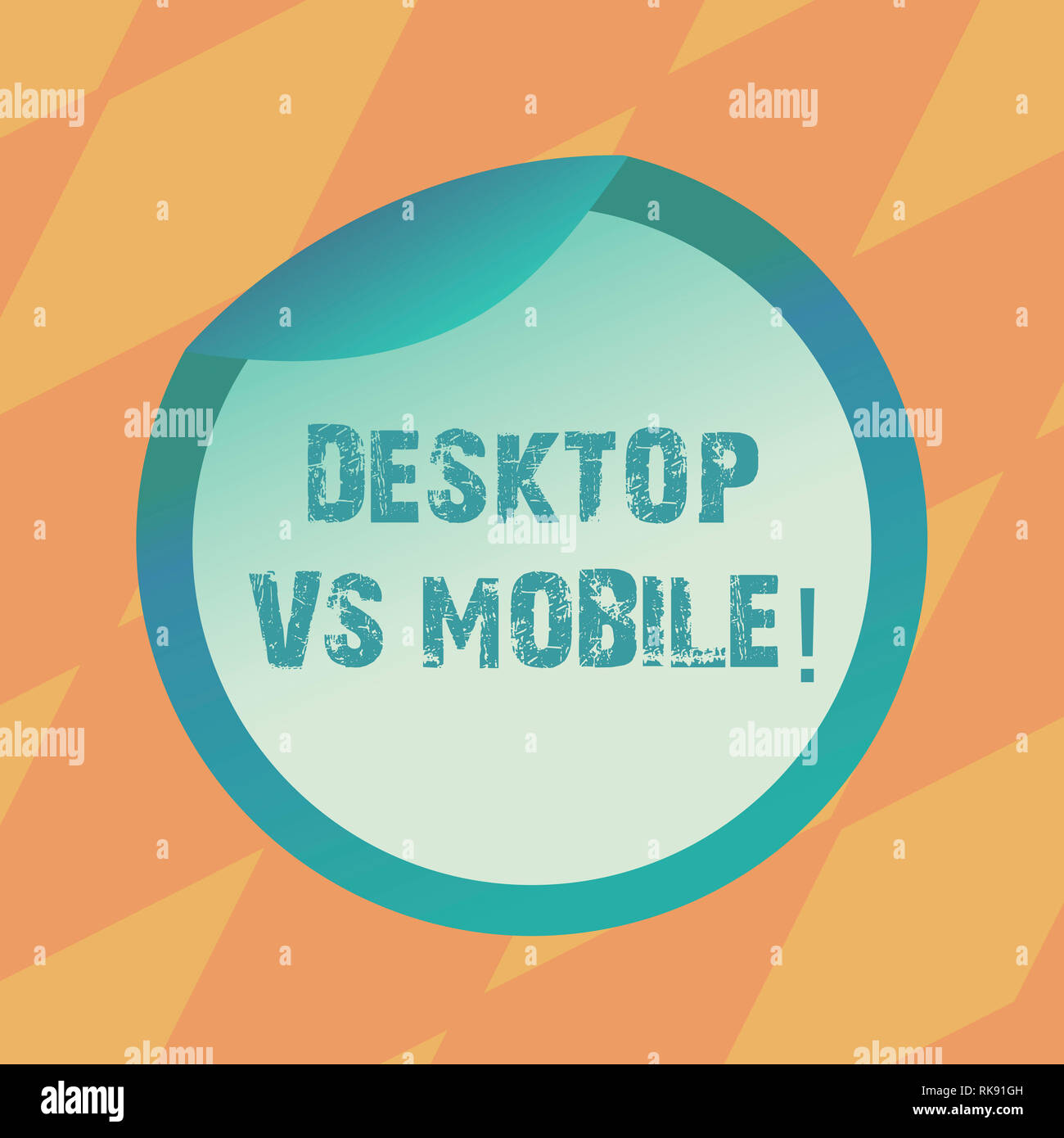 Text sign showing Desktop Vs Mobile. Conceptual photo comparing ...