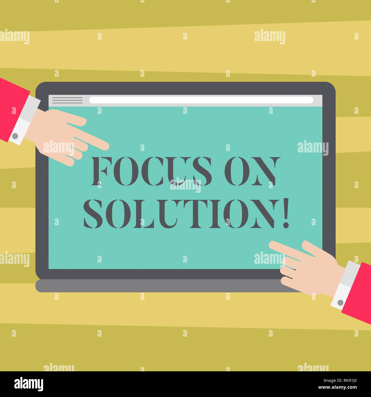 Text sign showing Focus On Solution. Conceptual photo powerful ...