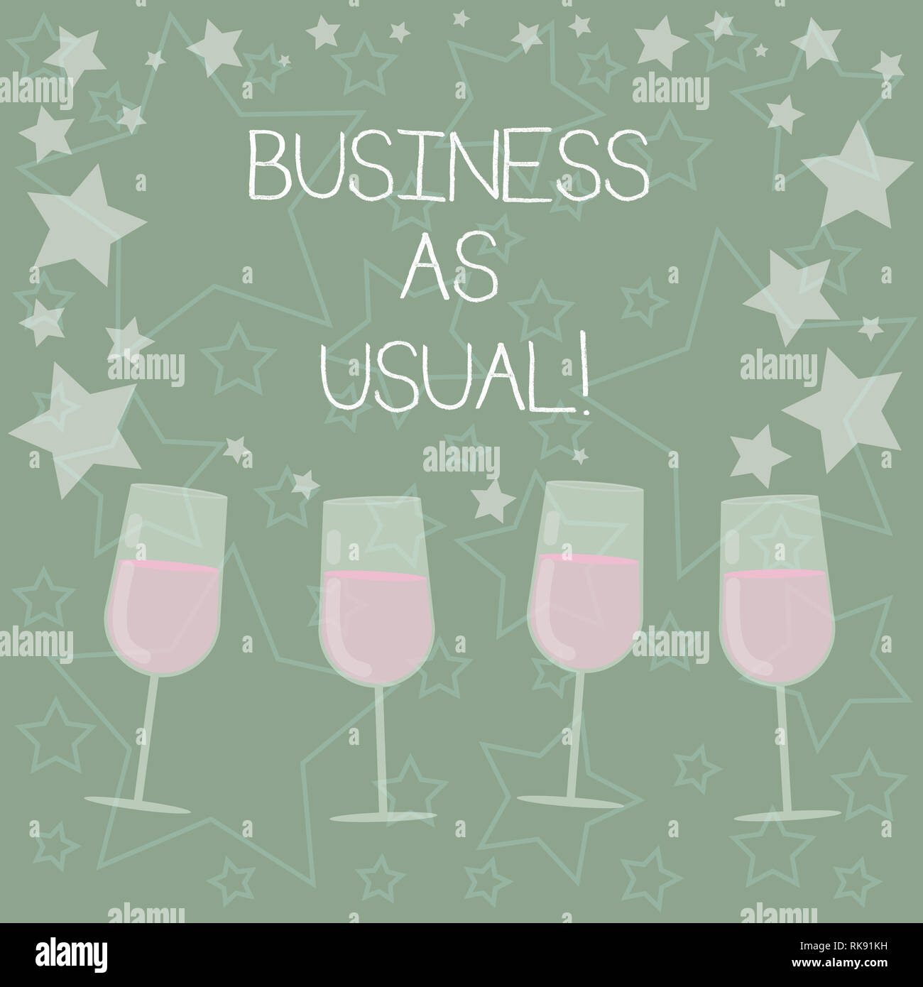 Handwriting text writing Business As Usual. Concept meaning ongoing and ...