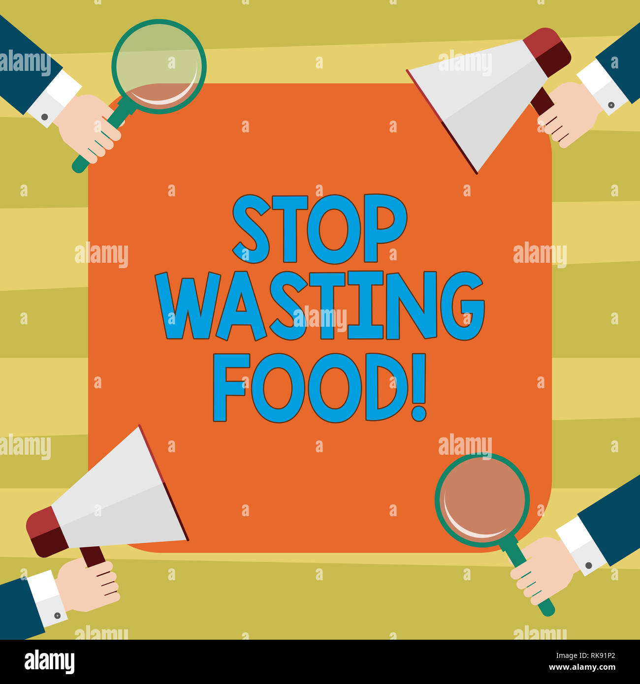 Text sign showing Stop Wasting Food. Conceptual photo organization ...