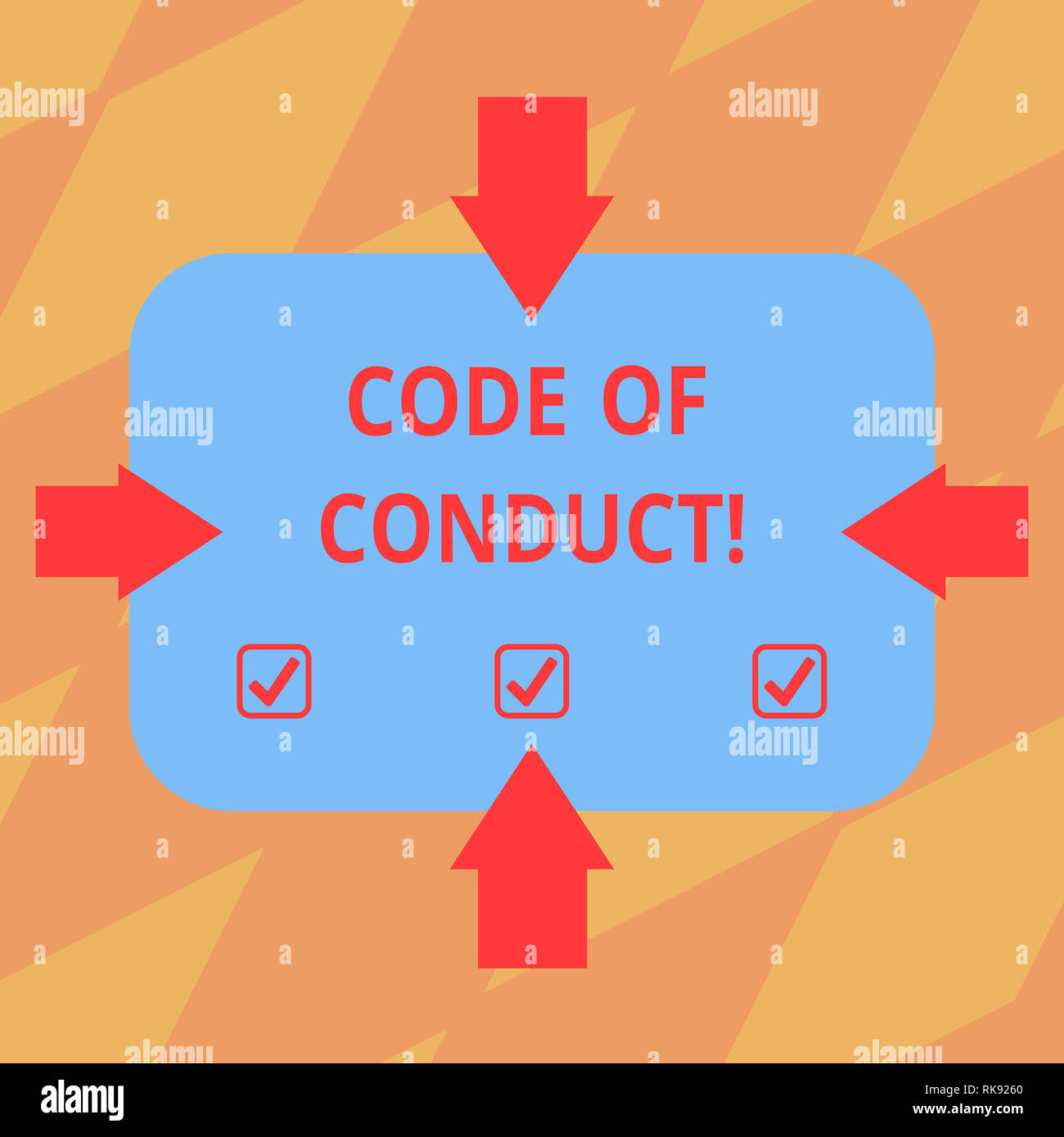 Text sign showing Code Of Conduct. Conceptual photo Ethics rules moral ...