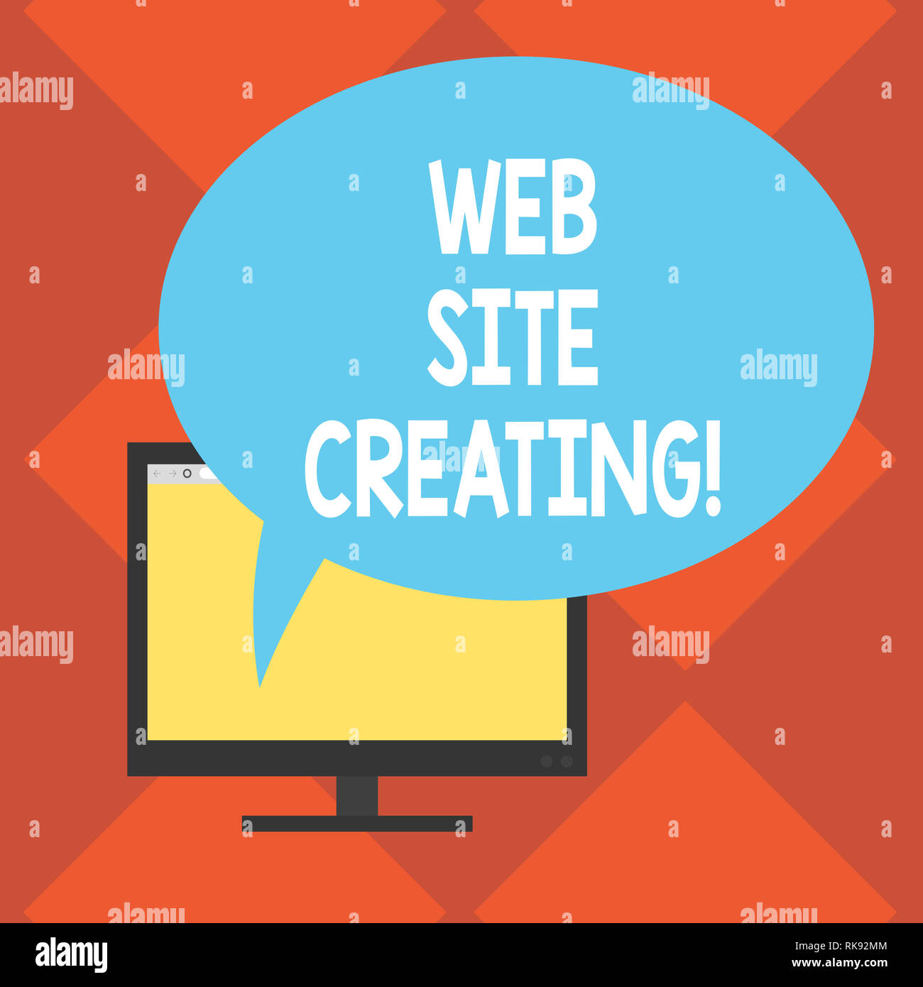 Handwriting text Web Site Creating. Concept meaning create site layout content production and ...