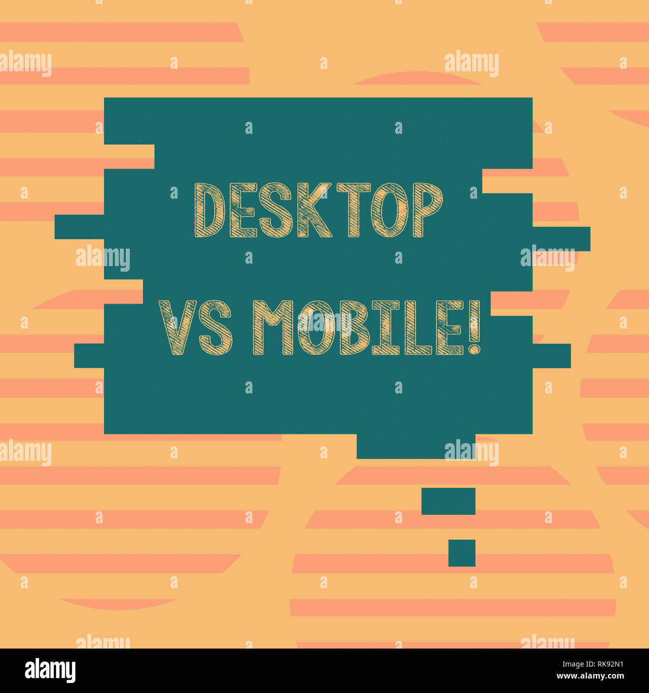 Word writing text Desktop Vs Mobile. Business concept for comparing ...