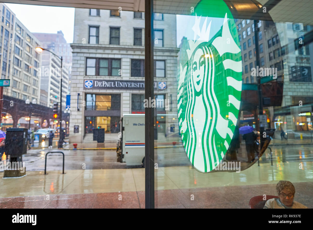CHICAGO, IL - CIRCA MARCH, 2016: logo of Starbucks Cafe. Starbucks ...