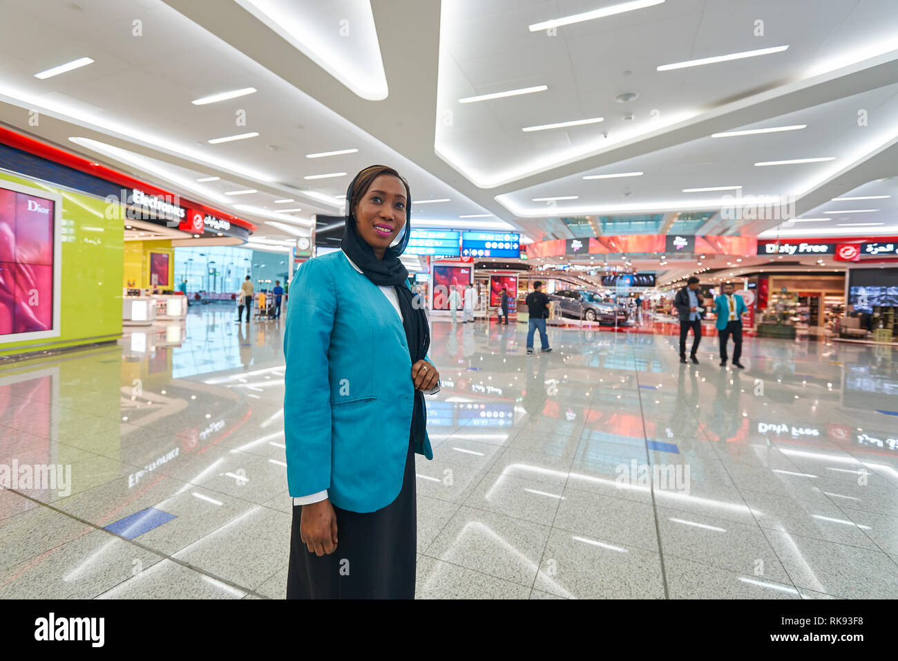 DUBAI, UAE - MARCH 09, 2016: Dubai International Airport staff. Dubai ...