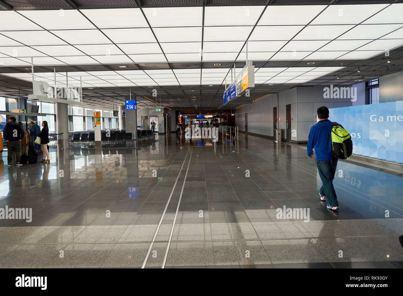 FRANKFURT, GERMANY - MARCH 13, 2016: inside of Frankfurt Airport ...