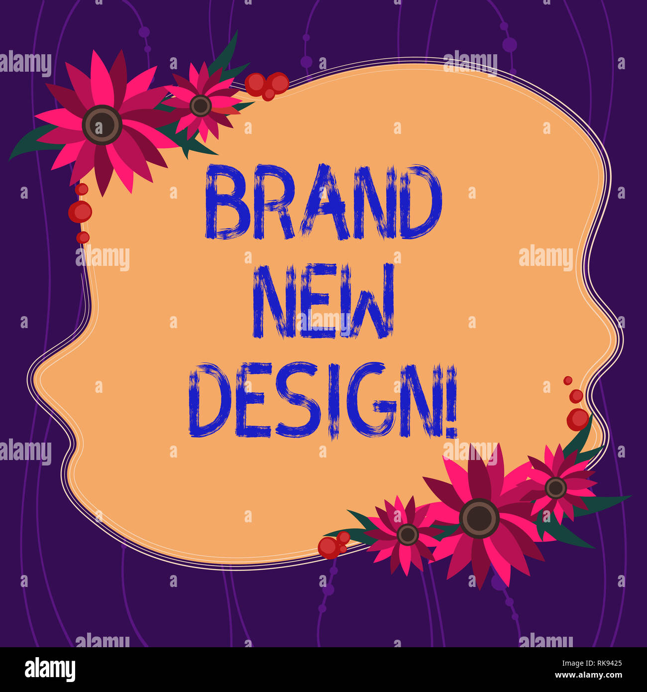 Handwriting text writing Brand New Design. Concept meaning something or product that has unique ...