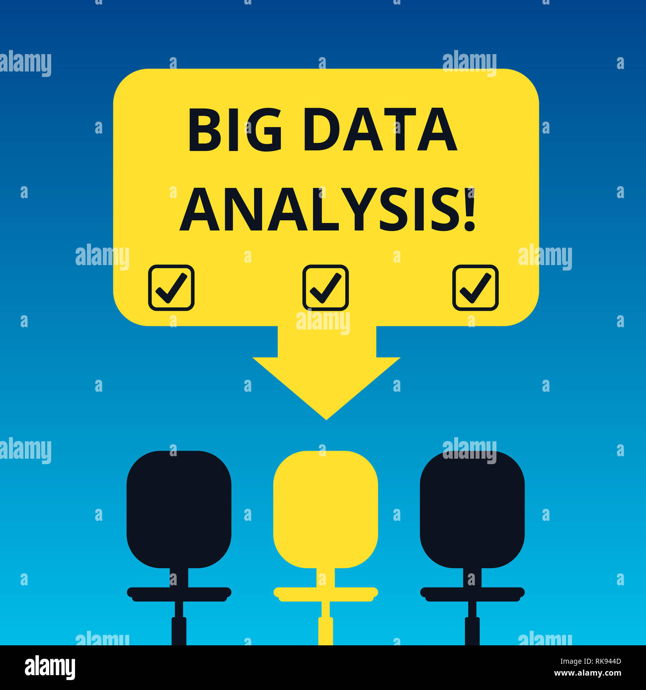 Handwriting text writing Big Data Analysis. Concept meaning complex process of examining large ...
