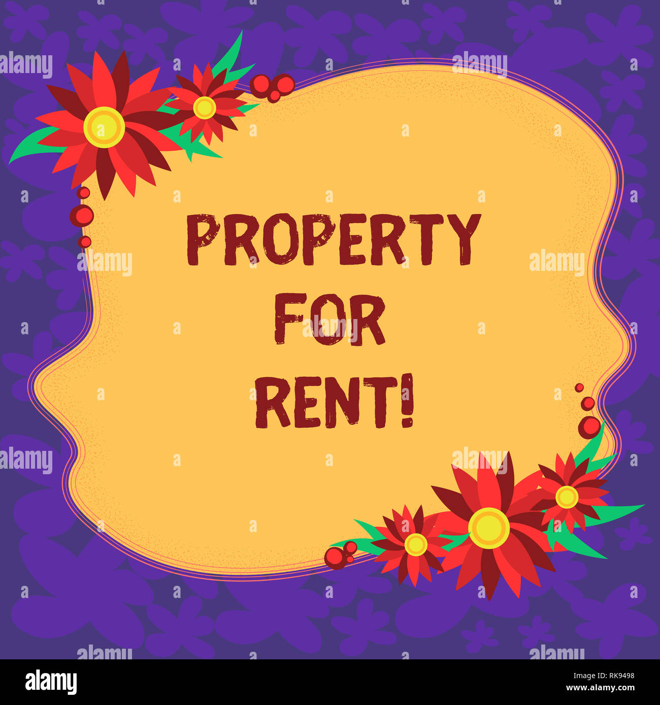 Handwriting text Property For Rent. Concept meaning owner receives ...