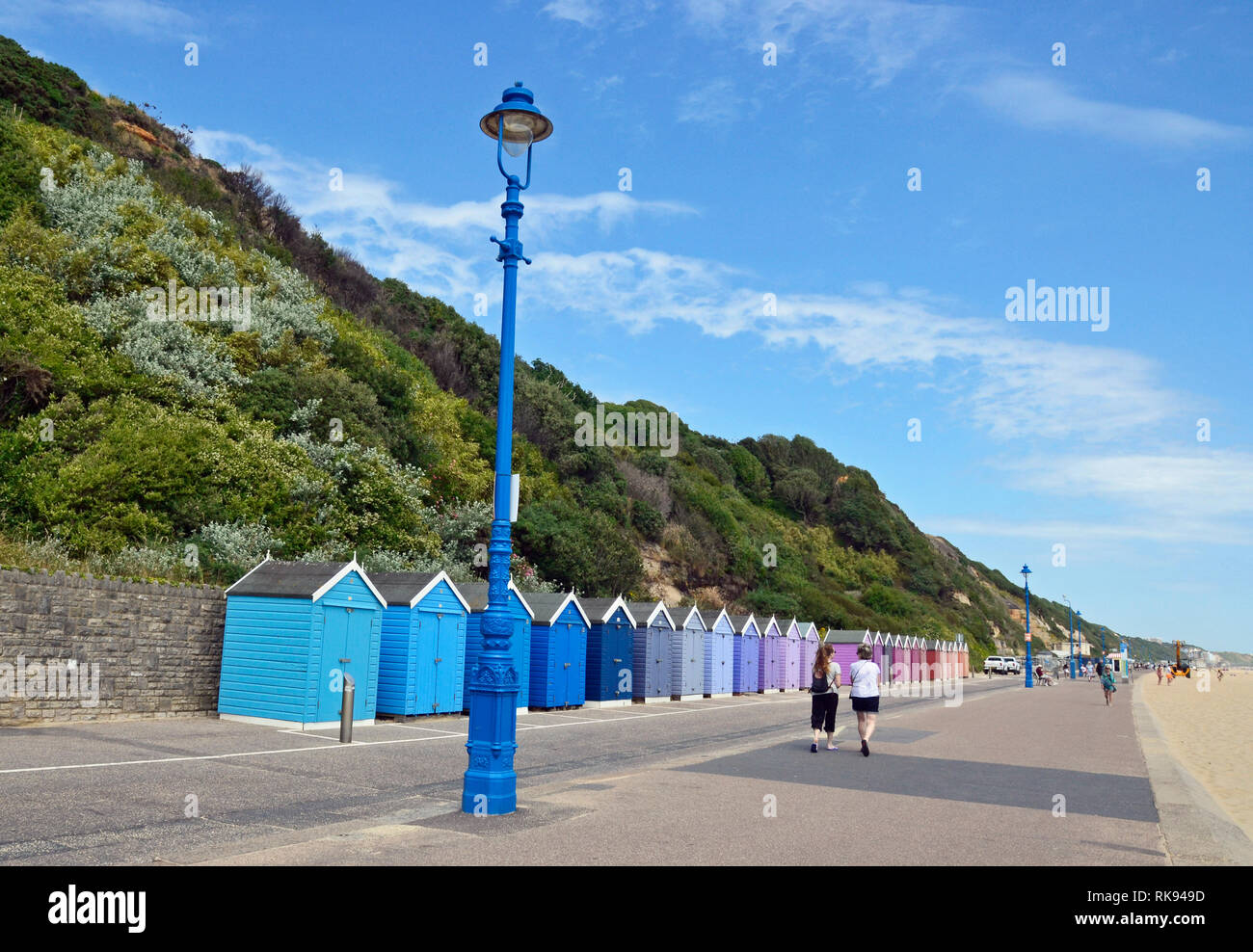 Beach huts on the promenade, Bournemouth, England, UK Stock Photo - Alamy