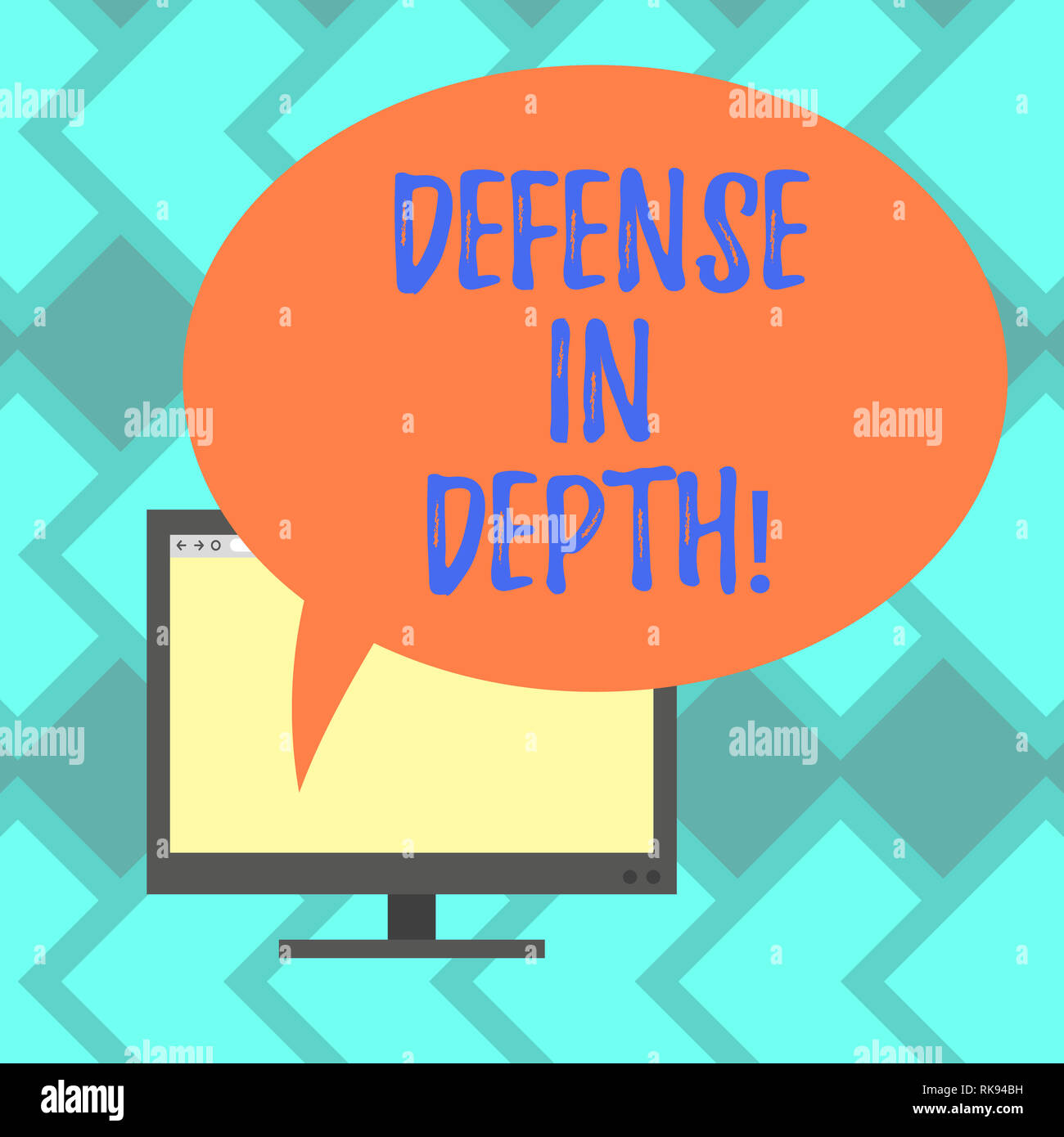 Text sign showing Defense In Depth. Conceptual photo arrangement ...