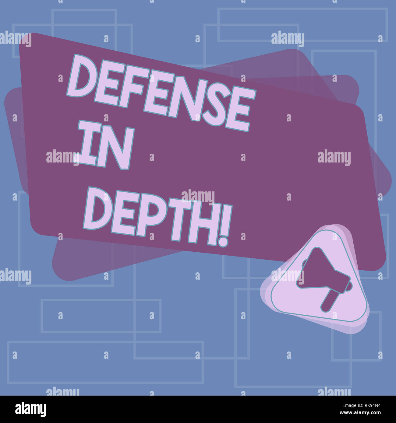 Text sign showing Defense In Depth. Conceptual photo arrangement ...