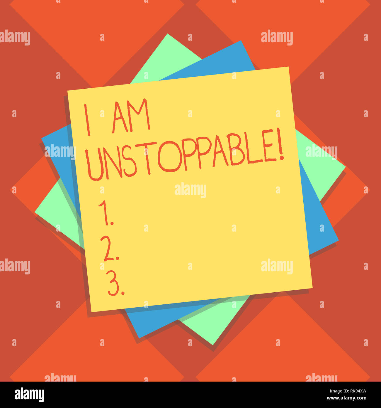 Handwriting text writing I Am Unstoppable. Concept meaning incapable of ...