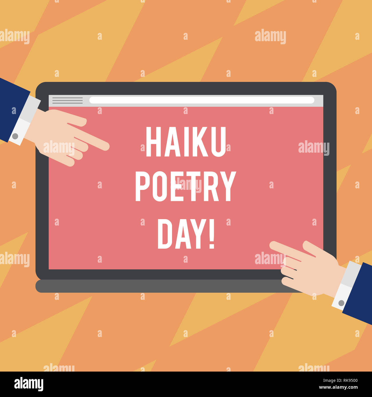 Text sign showing Haiku Poetry Day. Conceptual photo traditional form ...
