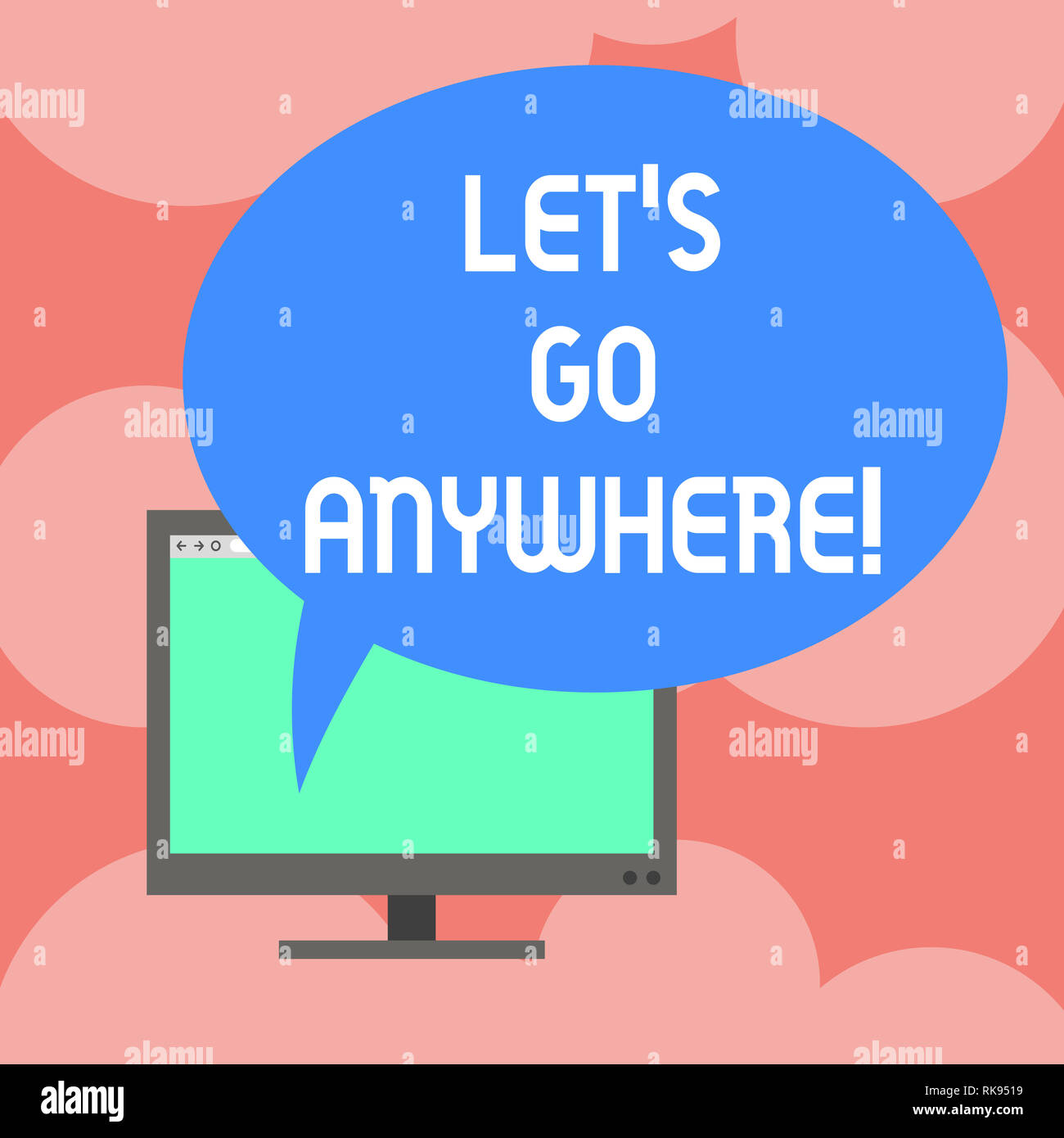 Writing note showing Let S Go Anywhere. Business photo showcasing ...