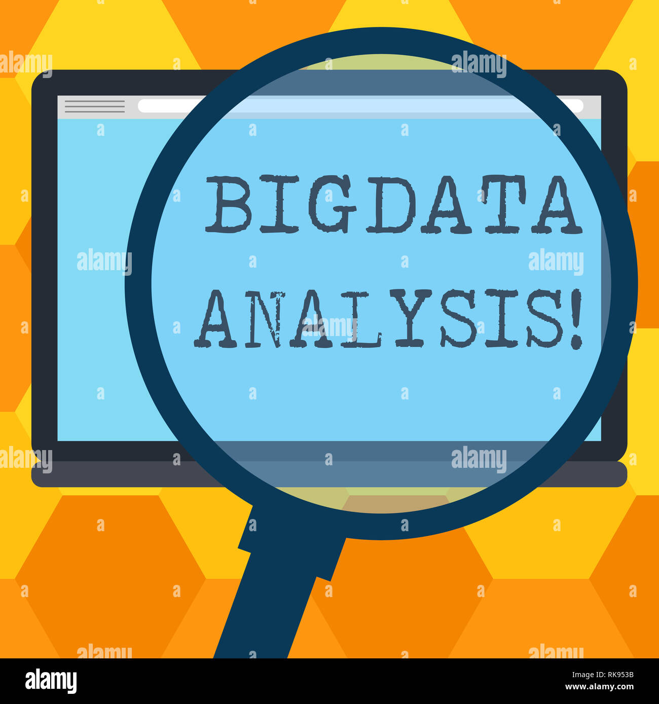 Handwriting text writing Big Data Analysis. Concept meaning complex process of examining large ...