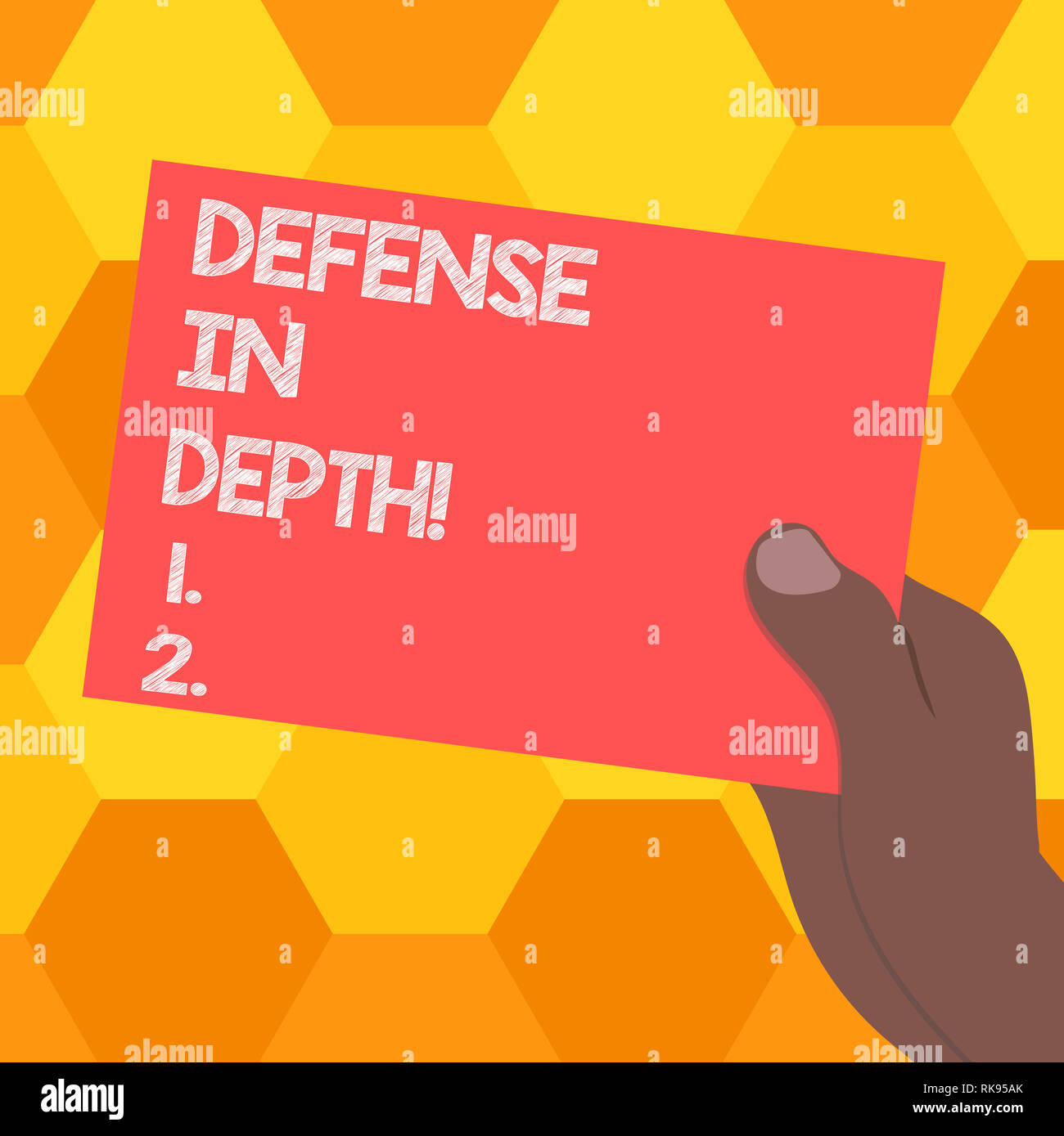 Handwriting text Defense In Depth. Concept meaning arrangement ...