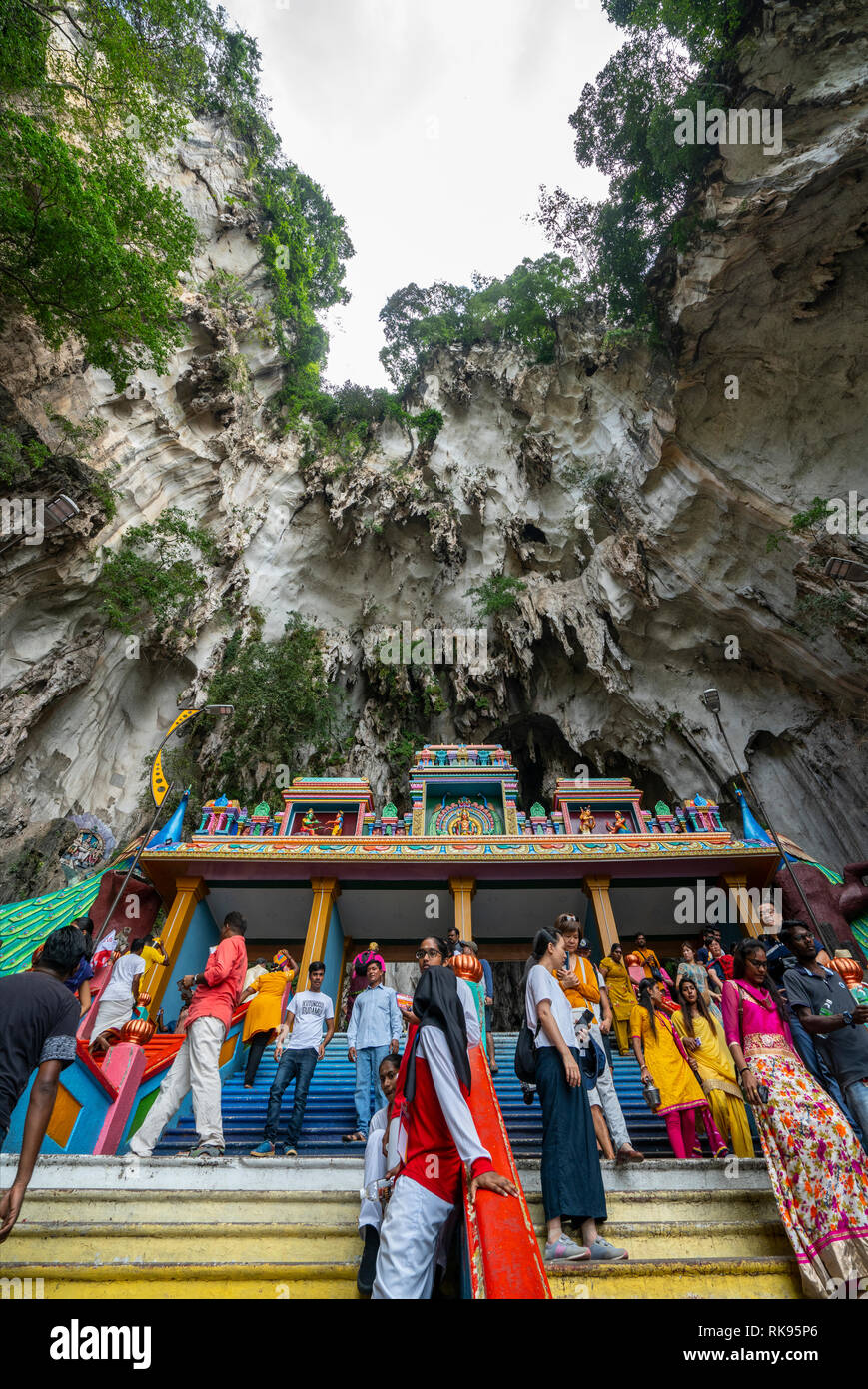 Kuala Lumpur, Malaysia. January 2019. faithful who climb the long ...
