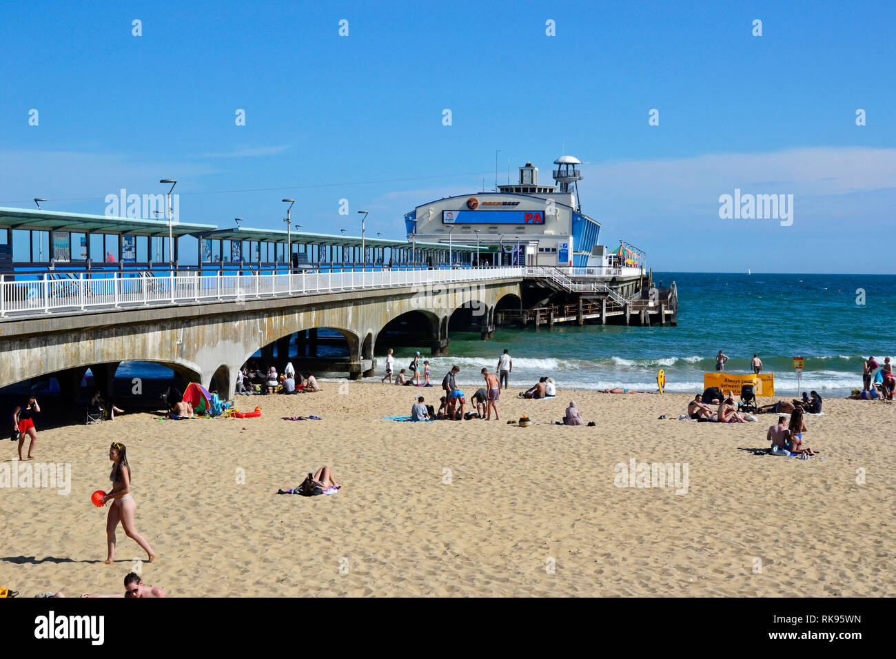 Bournemouth pier seaside beach sea hi-res stock photography and images ...