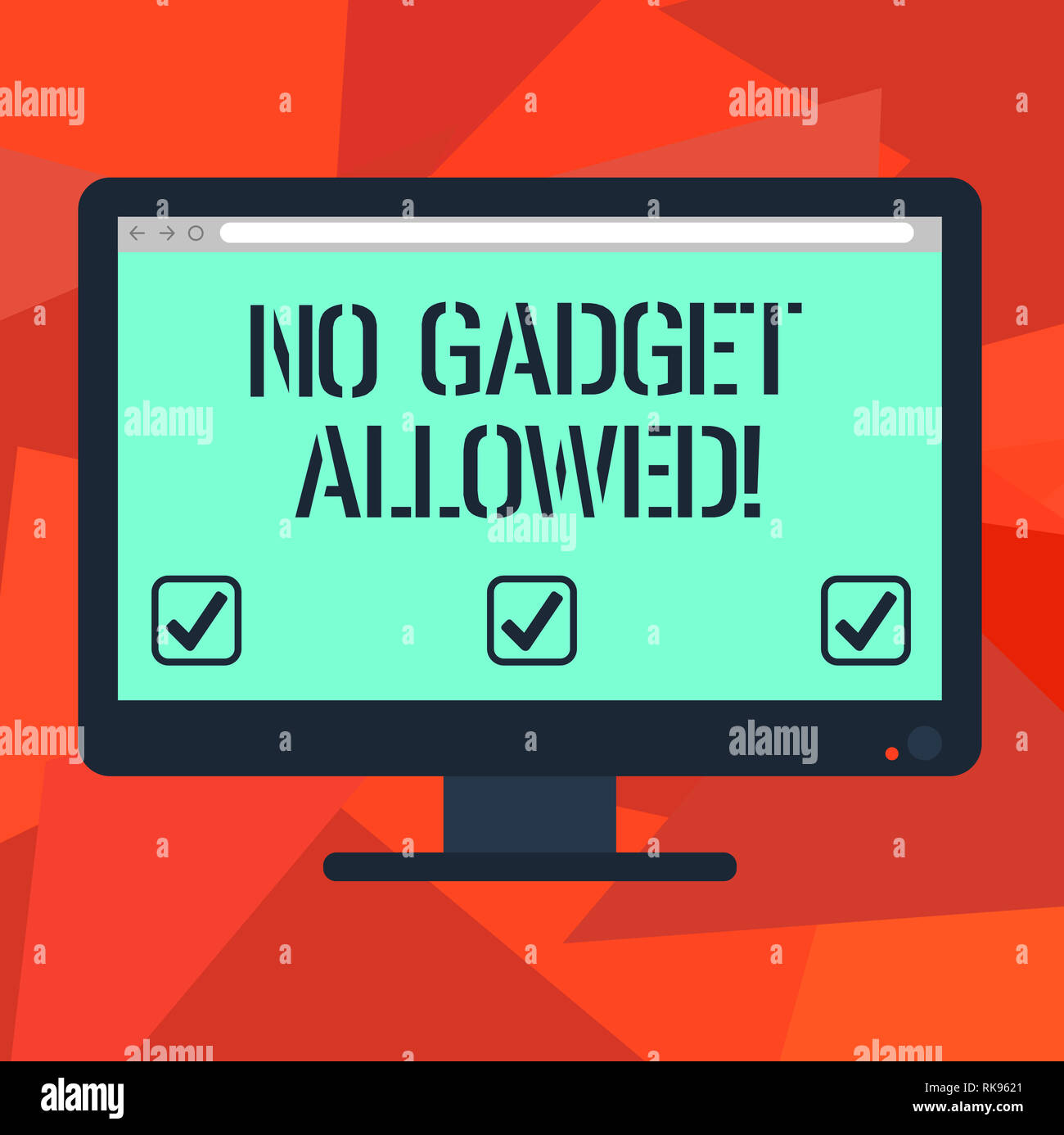 Word writing text No Gadget Allowed. Business concept for do not enter ...