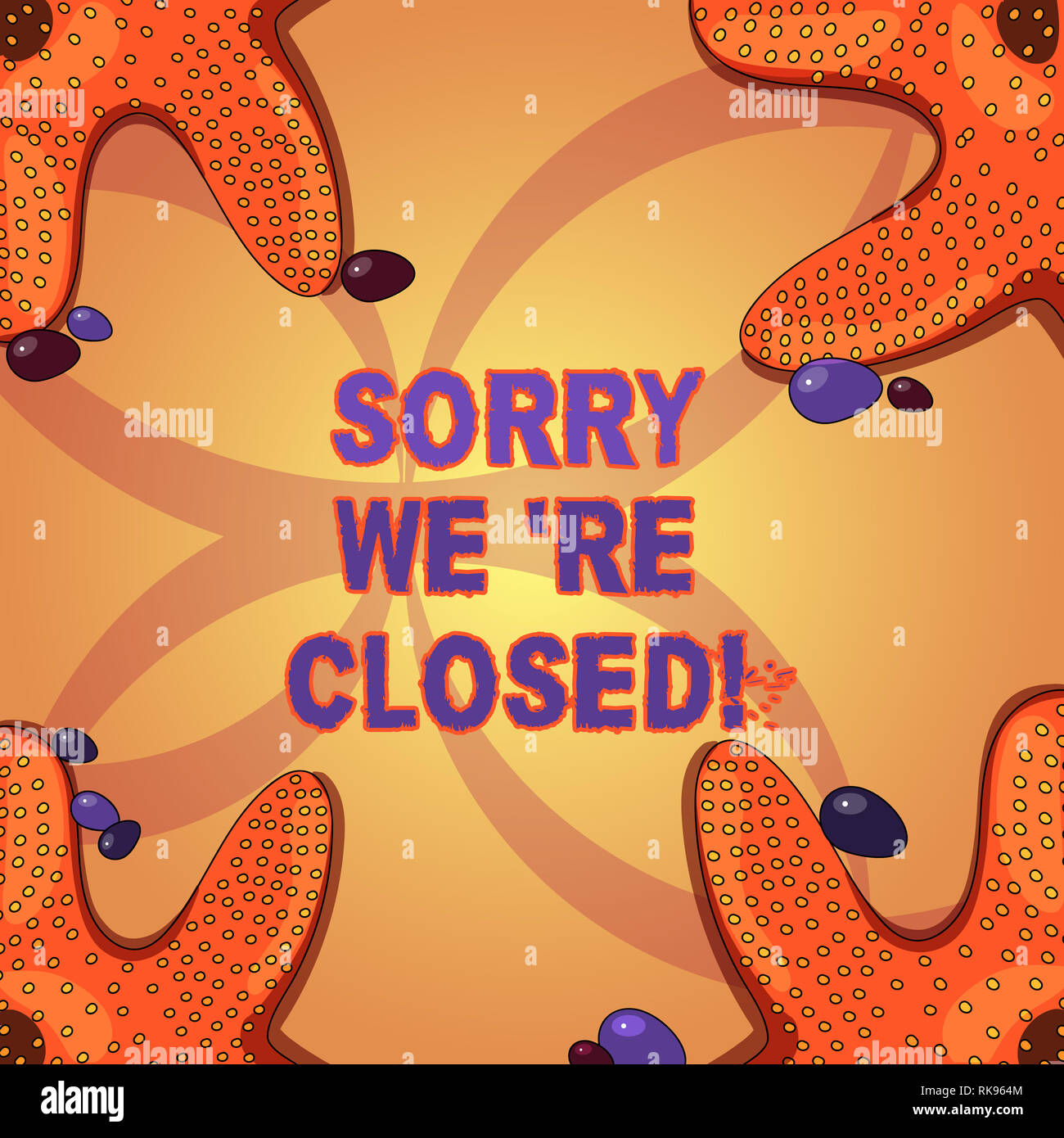 Writing note showing Sorry We Re Closed. Business photo showcasing ...