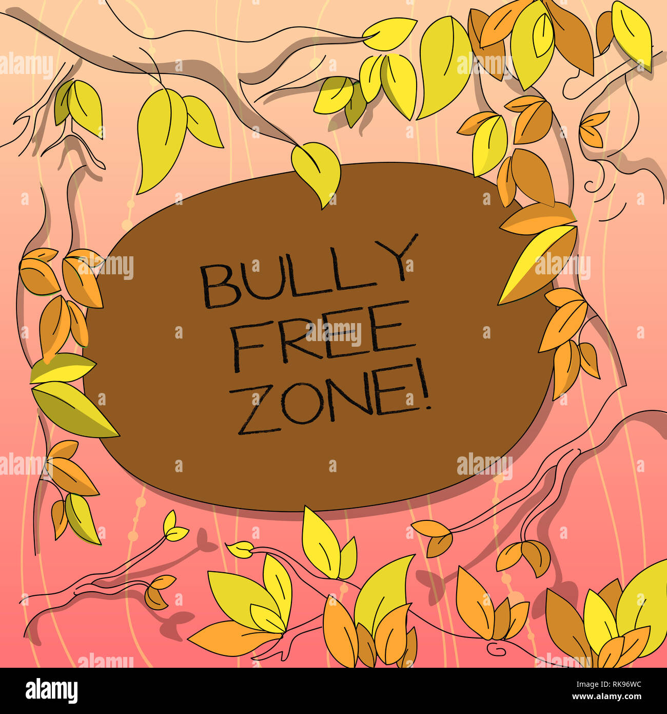 Text sign showing Bully Free Zone. Conceptual photo Be respectful to ...