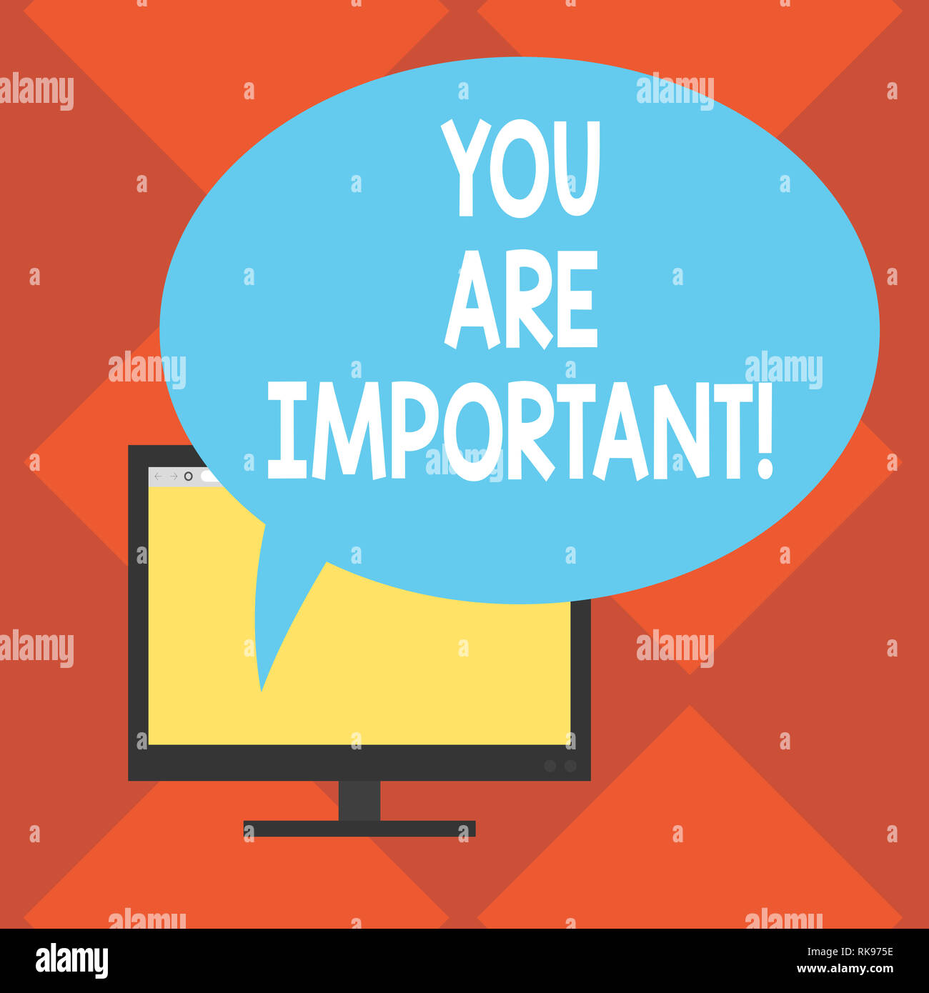 Handwriting text You Are Important. Concept meaning means that you care ...