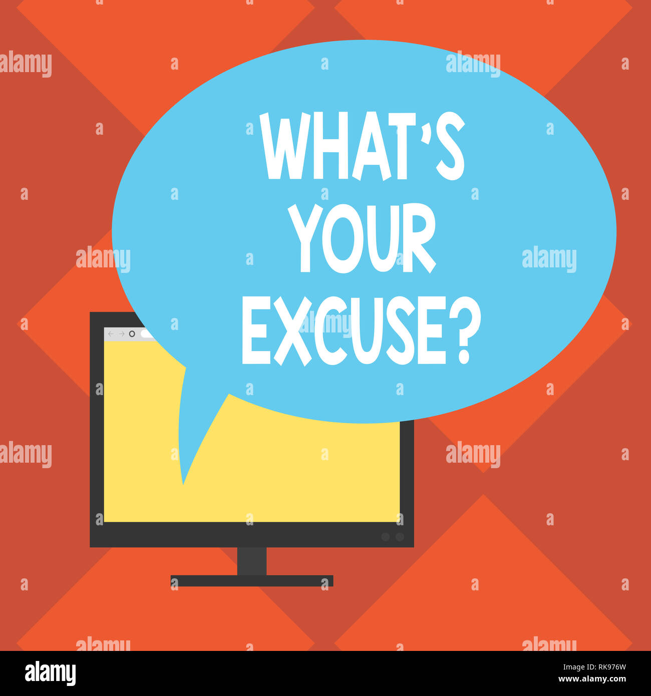 Handwriting text What S Your Excuse. Concept meaning when being asked ...