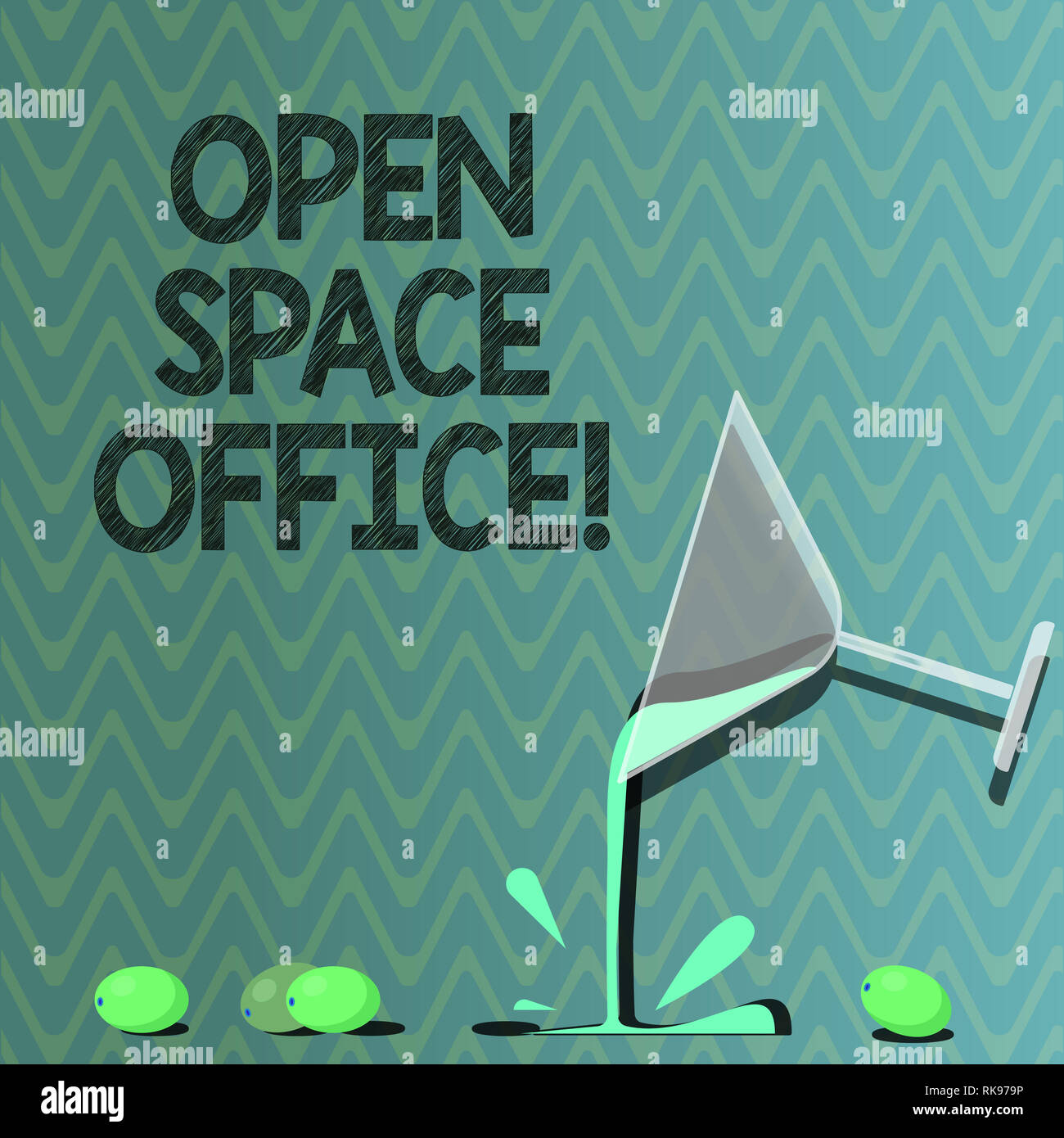 Text sign showing Open Space Office. Conceptual photo minimizes use of ...