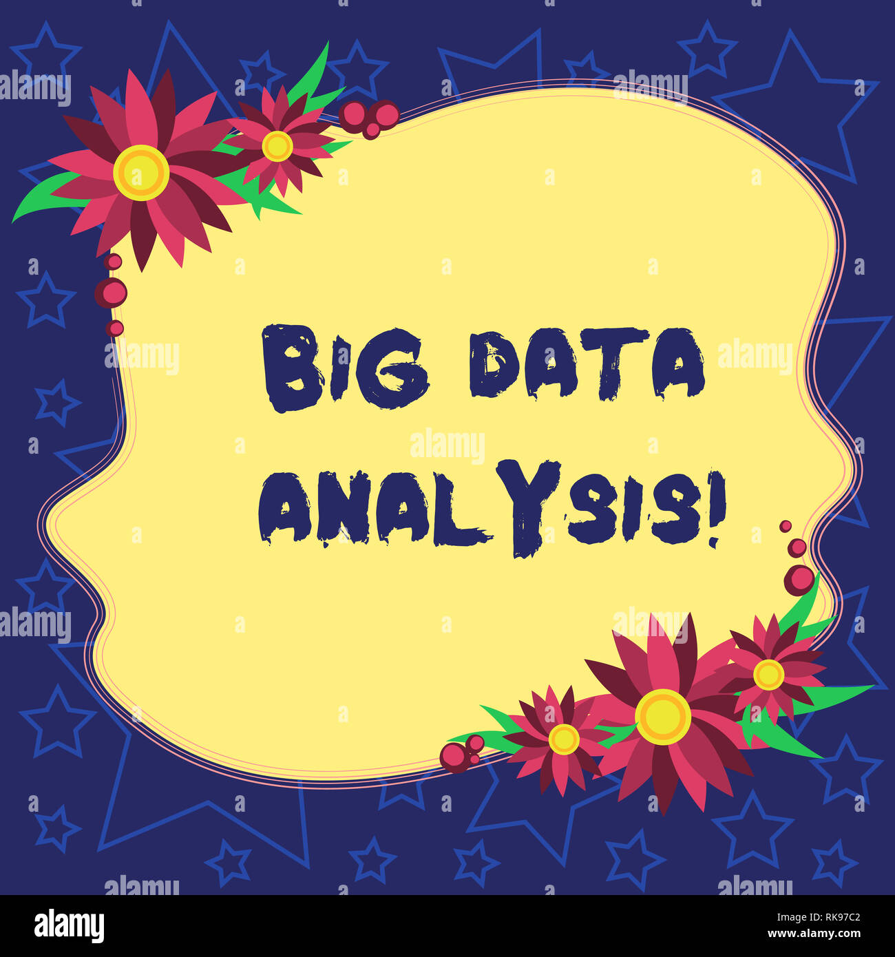 Handwriting text Big Data Analysis. Concept meaning complex process of ...