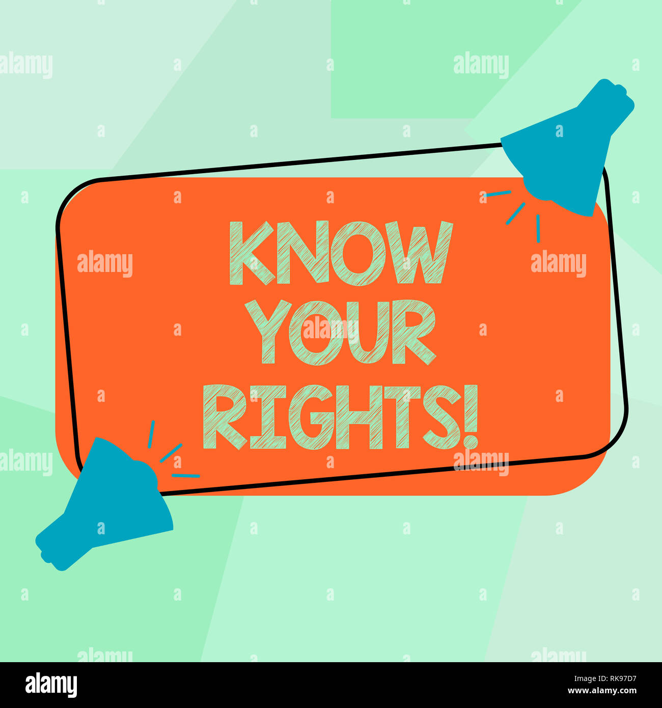 Conceptual hand writing showing Know Your Rights. Business photo text ...