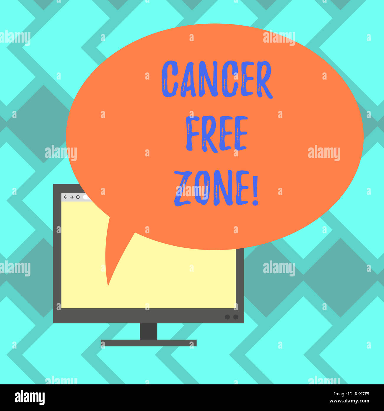 Text sign showing Cancer Free Zone. Conceptual photo club for educating ...