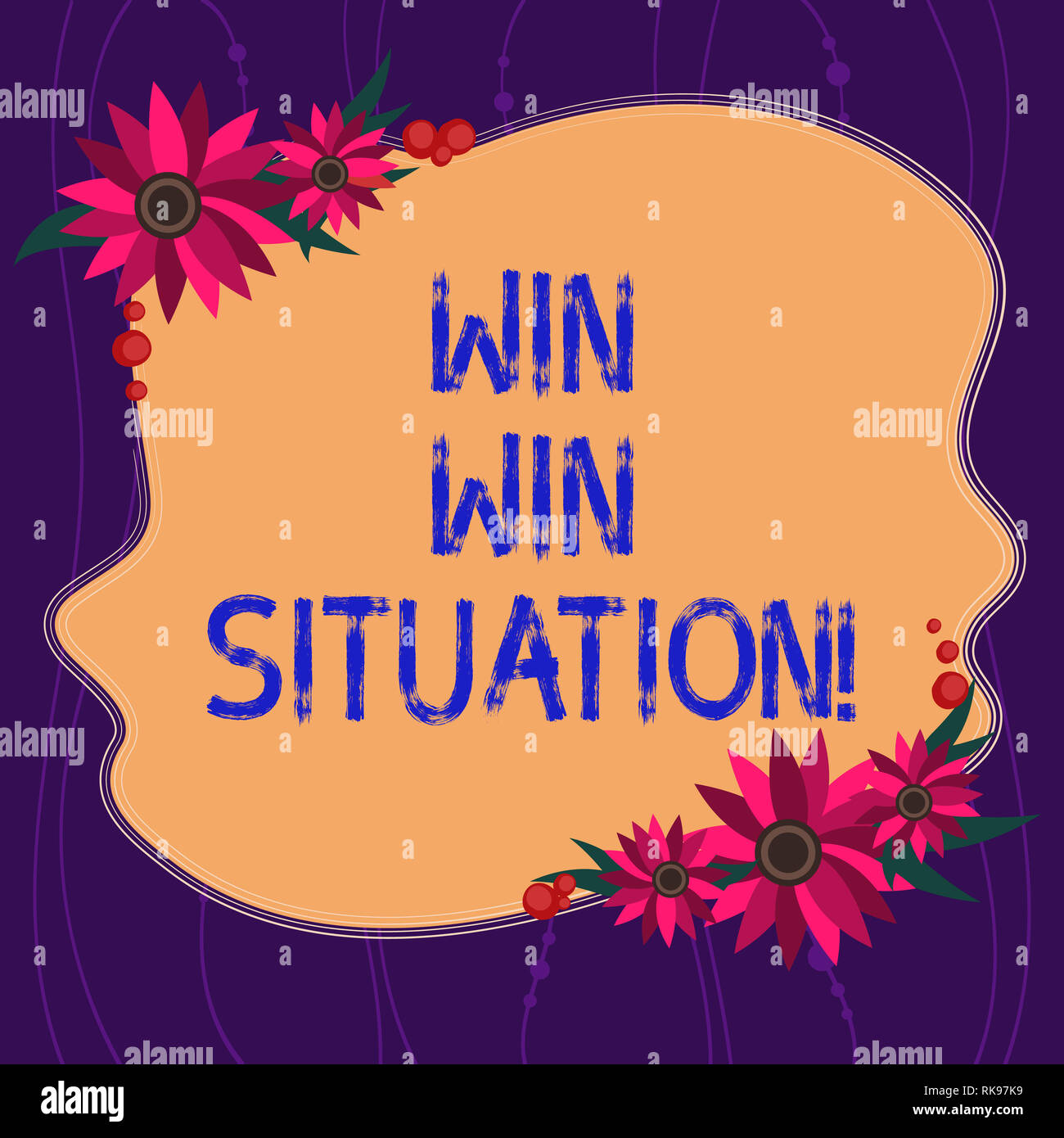 Handwriting text writing Win Win Situation. Concept meaning choice ...