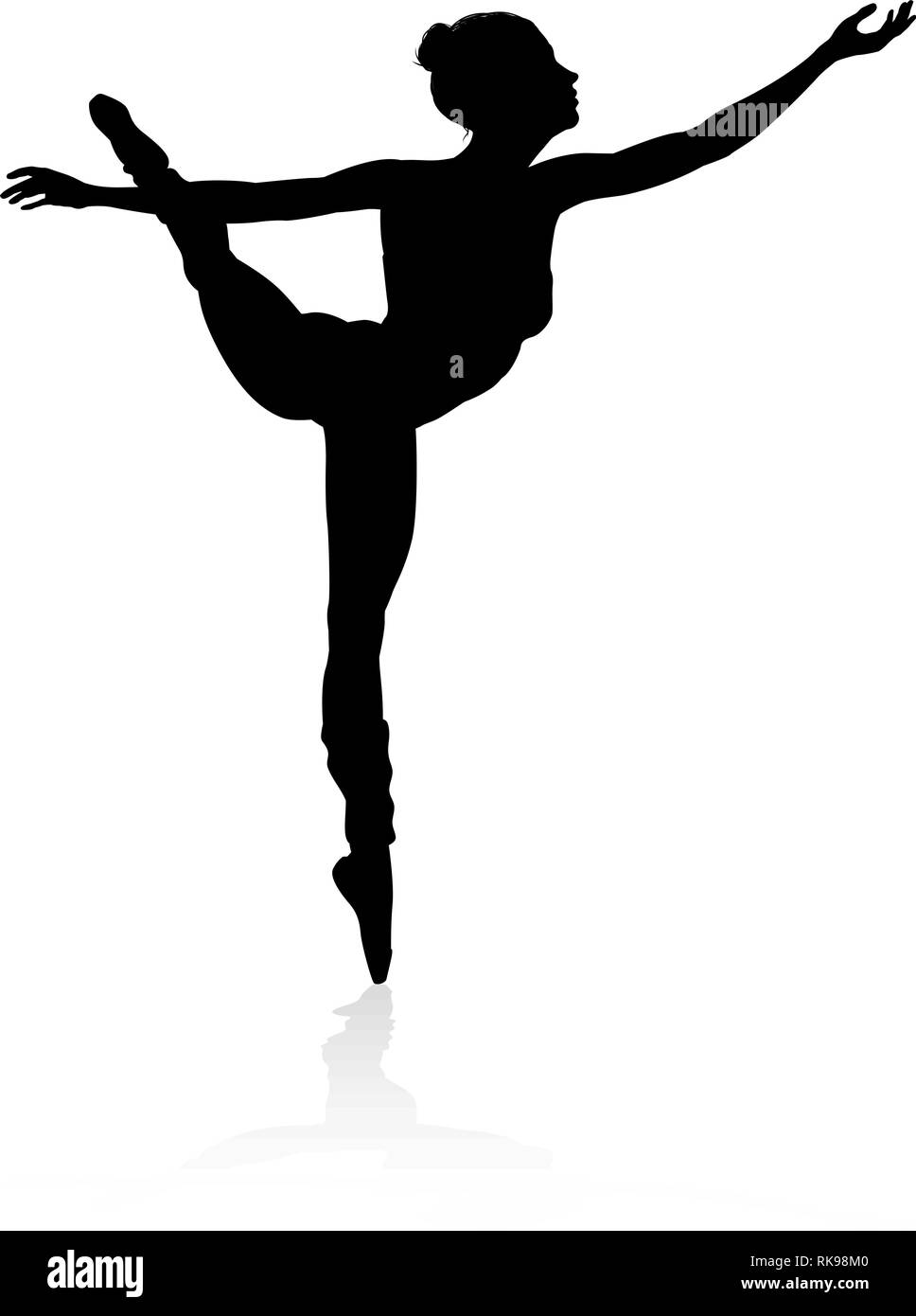 Ballet Dancer Dancing Silhouette Stock Vector Image & Art - Alamy