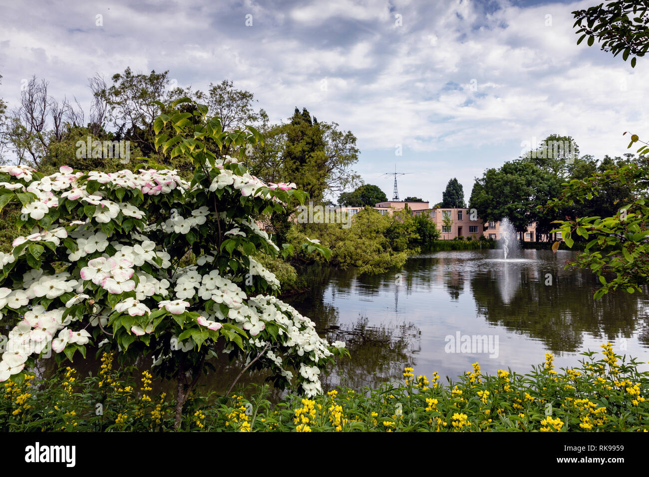 The lake at Bletchley Park, in Milton Keynes, England, was the central ...