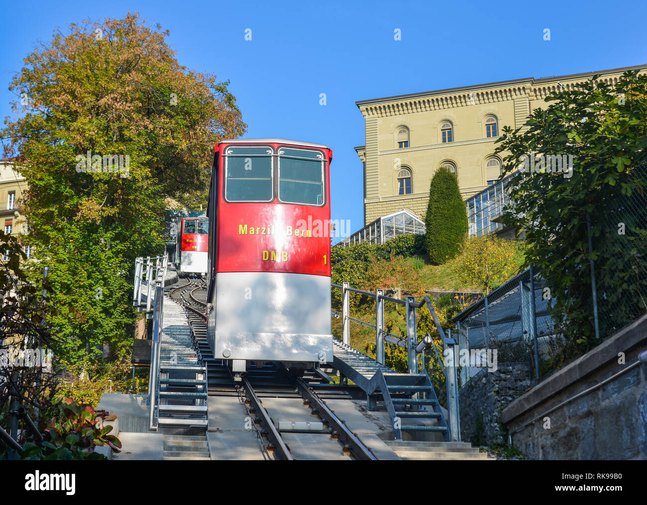 Bern, Switzerland - Oct 22, 2018. Marzili Funicular (cable car) in Bern ...