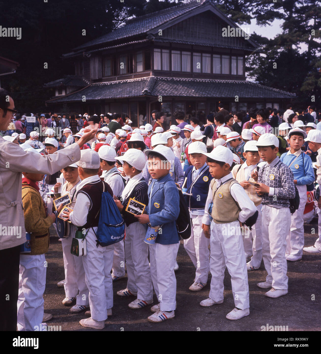1960s, japanese school children on a cultural trip Stock Photo - Alamy