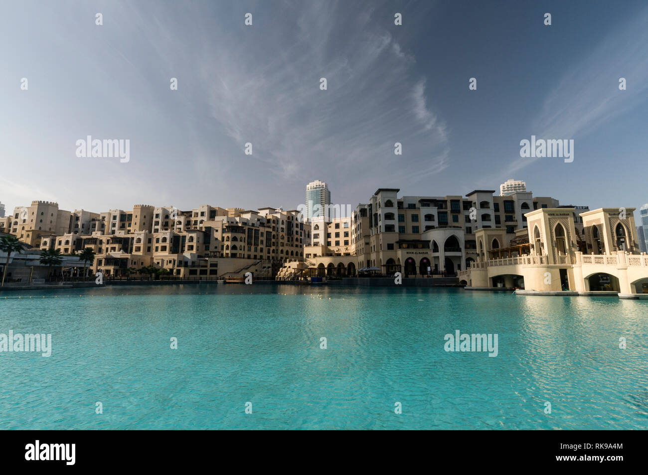 A small footbridge, Souk Al Bahar bridge, connecting the Souk Al Bahar ...