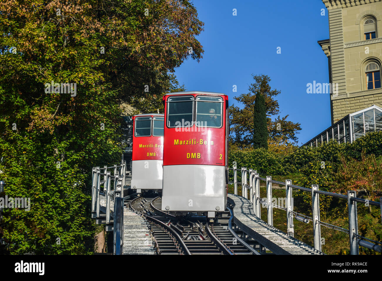 Bern, Switzerland - Oct 22, 2018. Marzili Funicular (cable car) in Bern ...