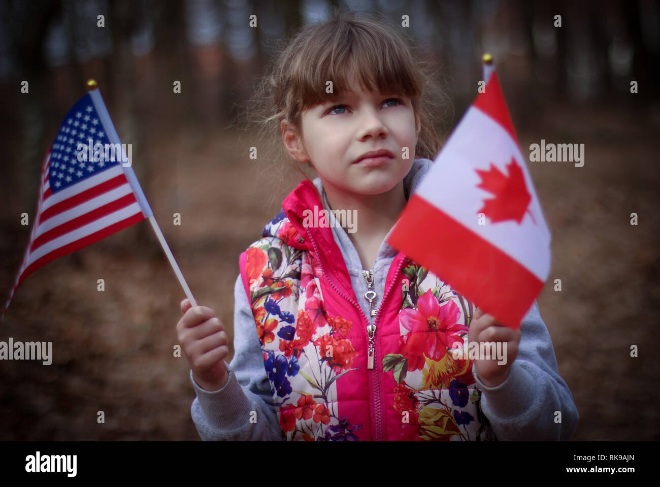 Canadian flag child hi-res stock photography and images - Alamy