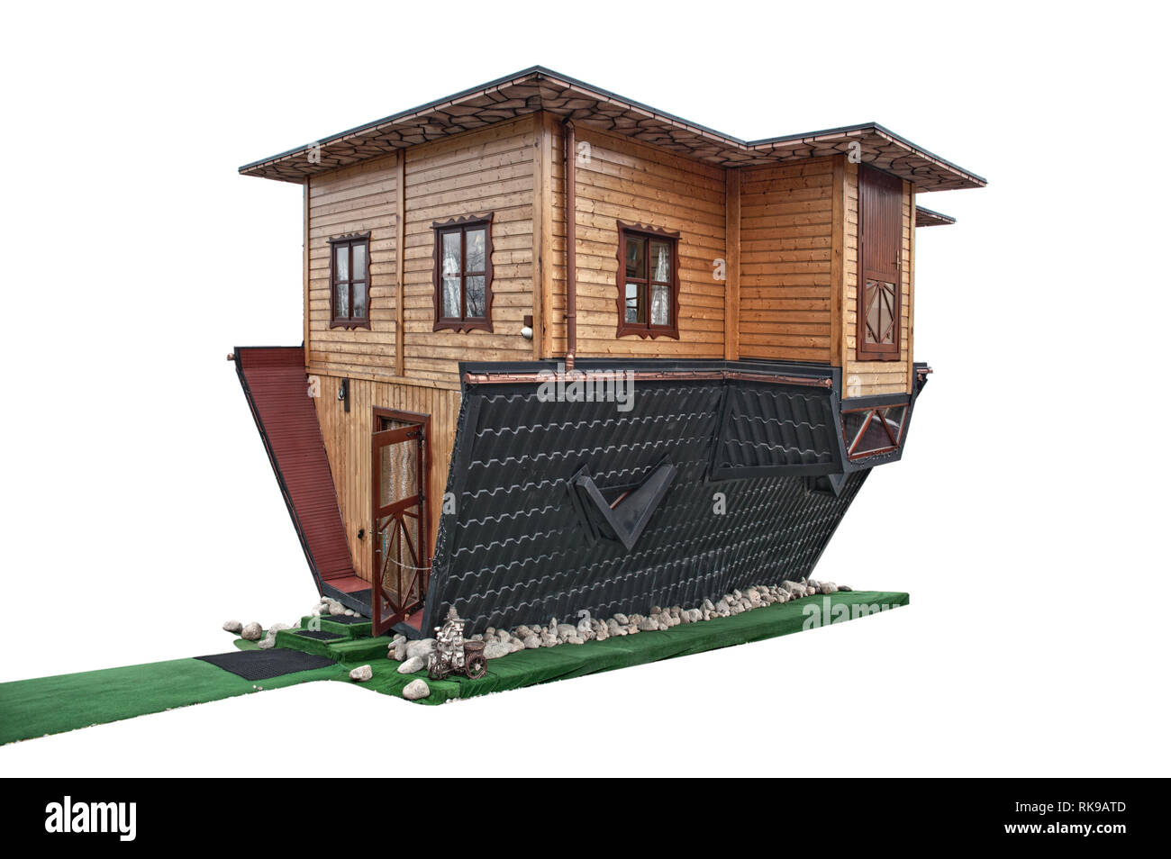 Attraction Upside Down House in Zakopane Stock Photo - Alamy