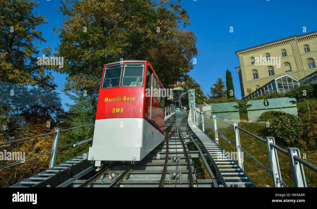 Bern, Switzerland - Oct 22, 2018. Marzili Funicular (cable car) in Bern ...