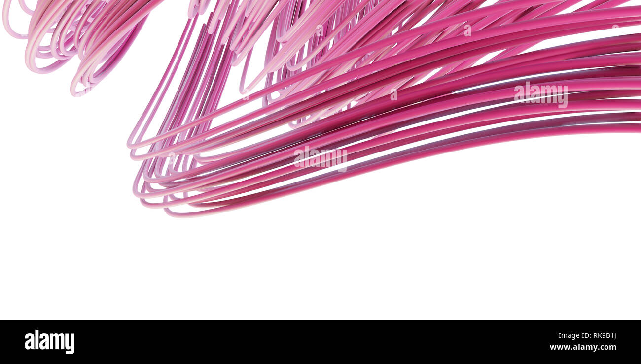 Abstract pink smooth lines on white background Stock Photo - Alamy