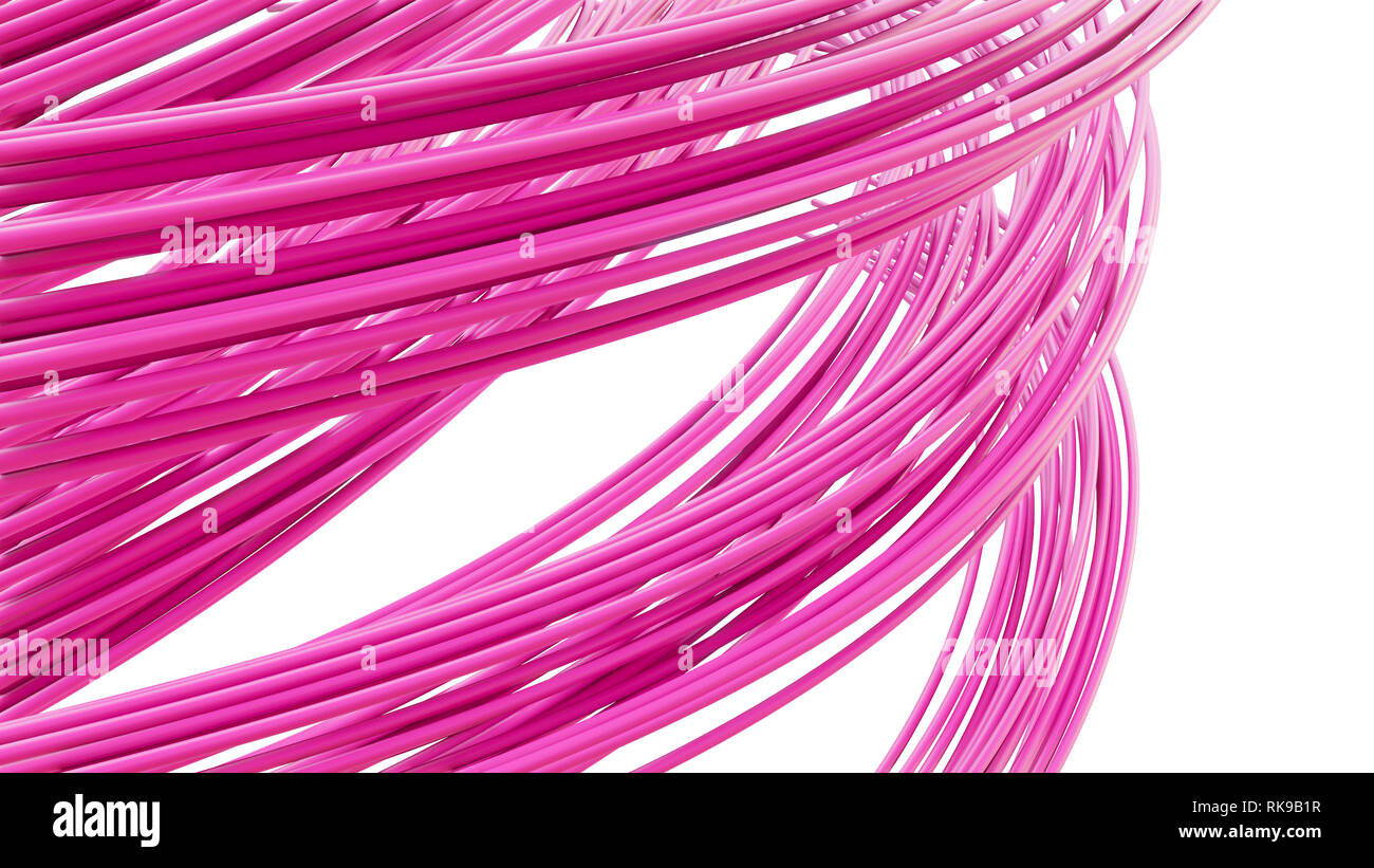 Abstract pink smooth lines on white background Stock Photo - Alamy