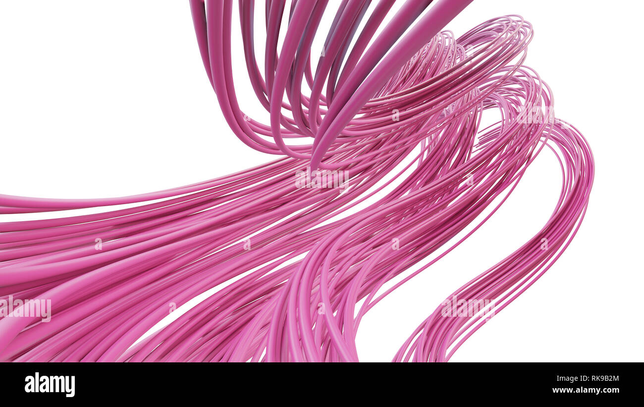 Abstract pink smooth lines on white background Stock Photo - Alamy