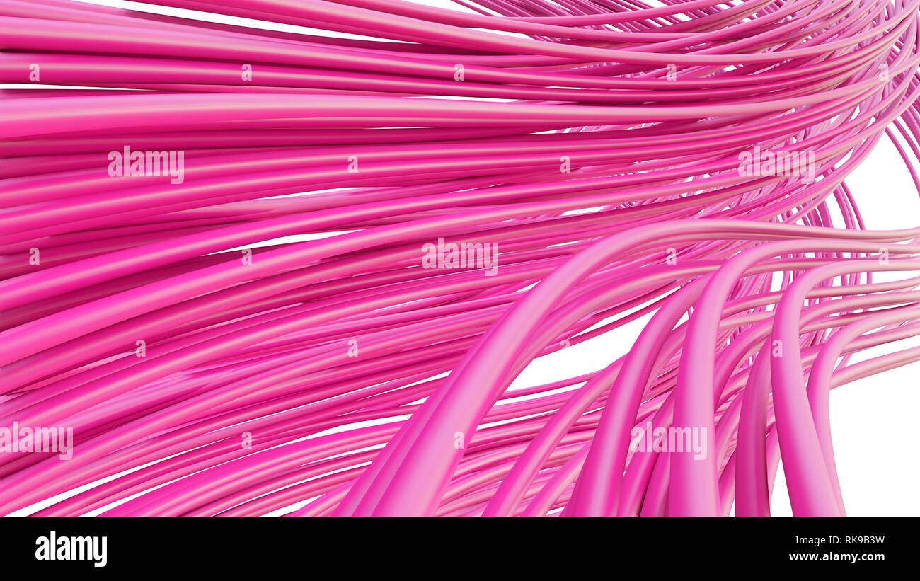 Abstract pink smooth lines on white background Stock Photo - Alamy